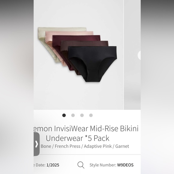 lululemon athletica | Intimates & Sleepwear | Nwt Lululemon Invisiwear ...